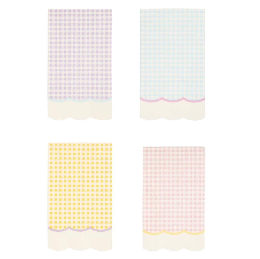 Pastel Gingham Napkins - Spring Napkins, Pastel Party, Birthday ...