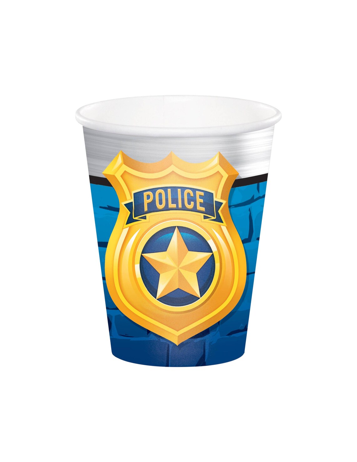 Police Party Cups - Badge Party Favor Cups - Cops and Robbers Birthday ...