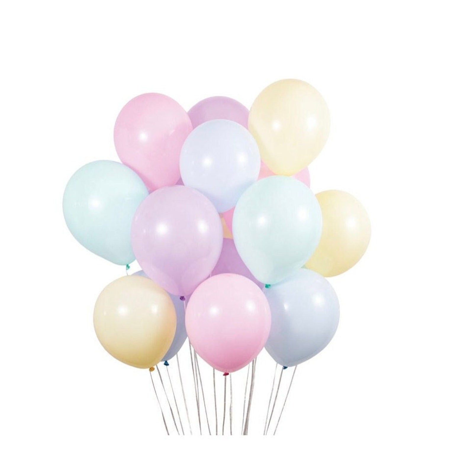 Pastel Rainbow Balloons - Pastel Party Decorations, Pastel Birthday ...
