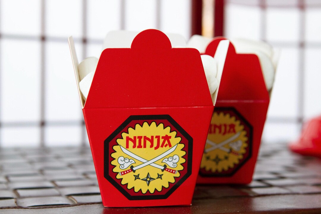 Ninja Treat Boxes 12ct - Karate Birthday Decorations, Ninja Party ...