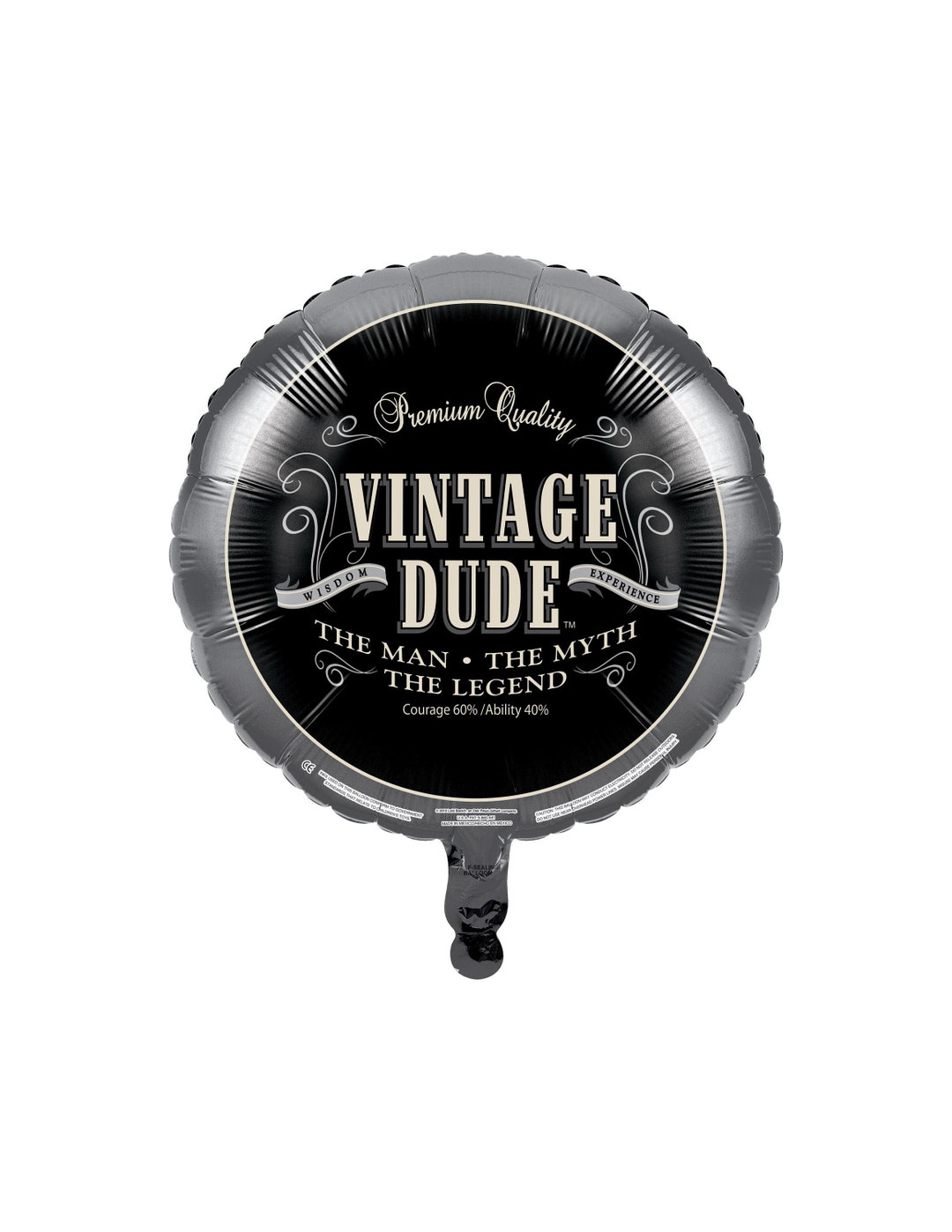 Vintage Dude Balloon - Masculine Birthday, Manly Birthday, Birthday ...