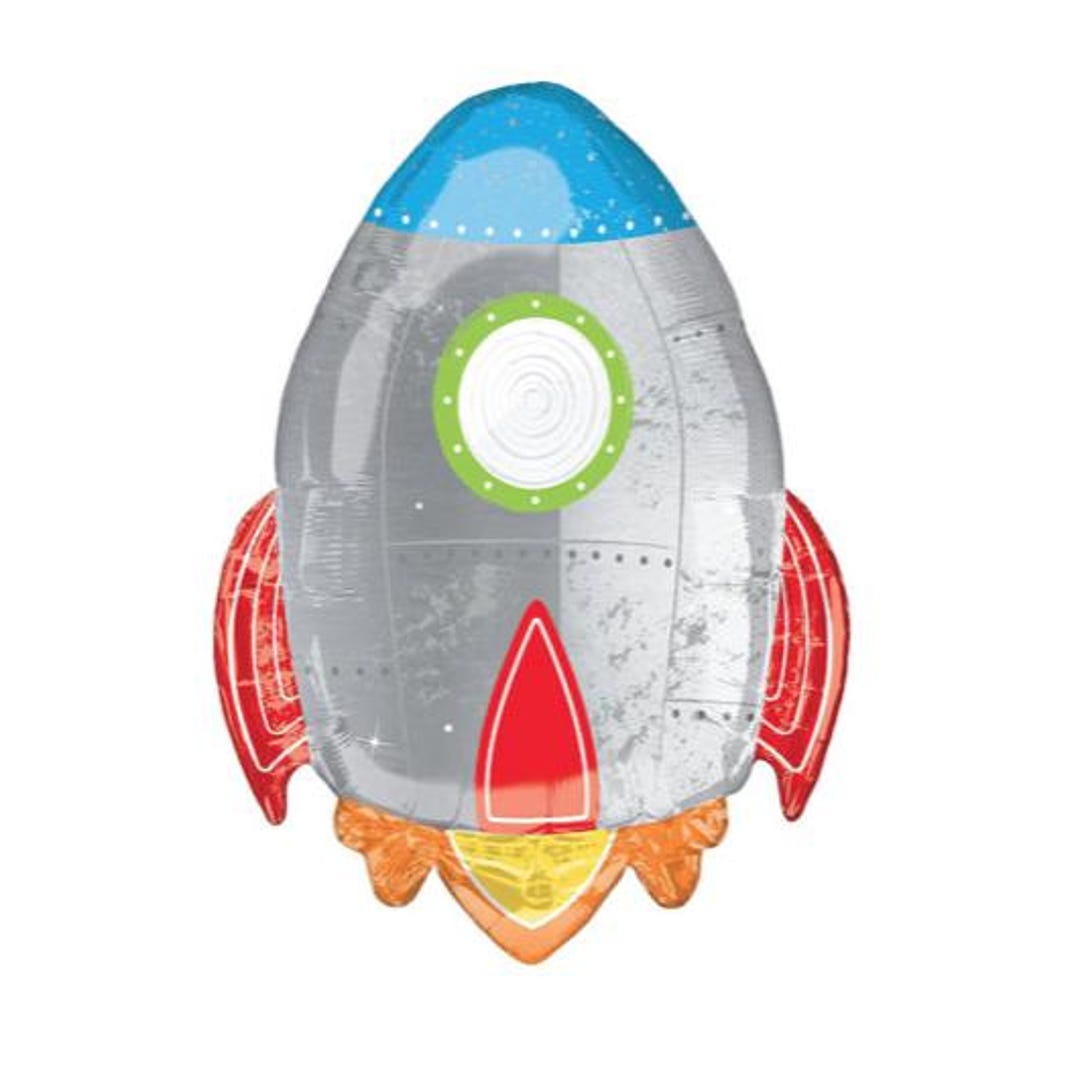 Rocket Party Balloon 29" - Space Birthday Balloon, Outer Space Party ...