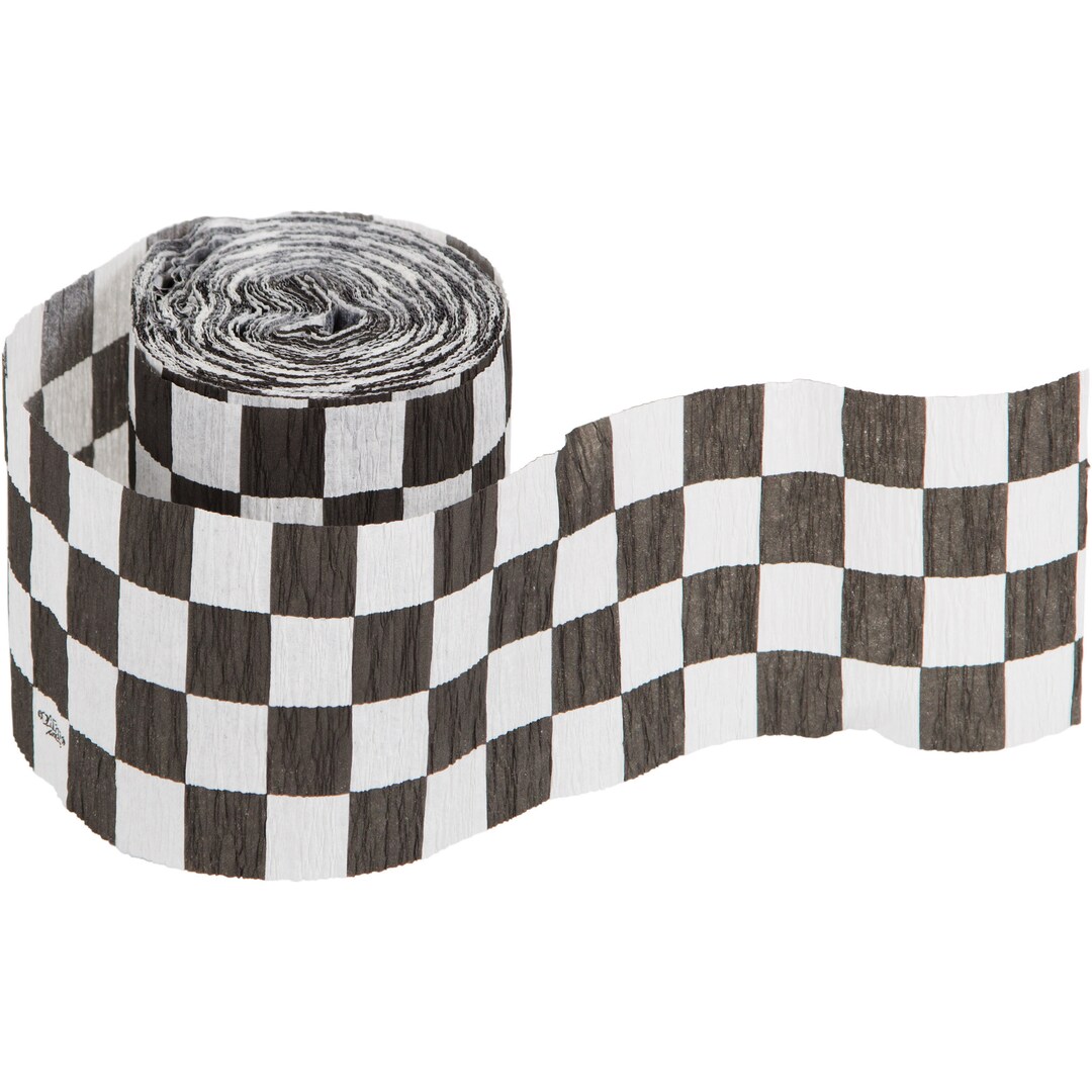 Racing Party Streamer - Race Car Birthday, Checkered Flag, Racing ...