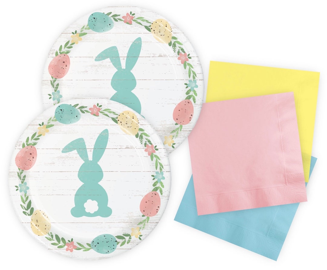 Easter Bunny Party Supplies - Bunny Plates, Pastel Party Supplies ...