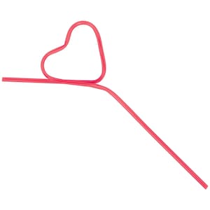 Valentines Day Party Straws 10ct - Heart Shaped Straws, Heart Party ...
