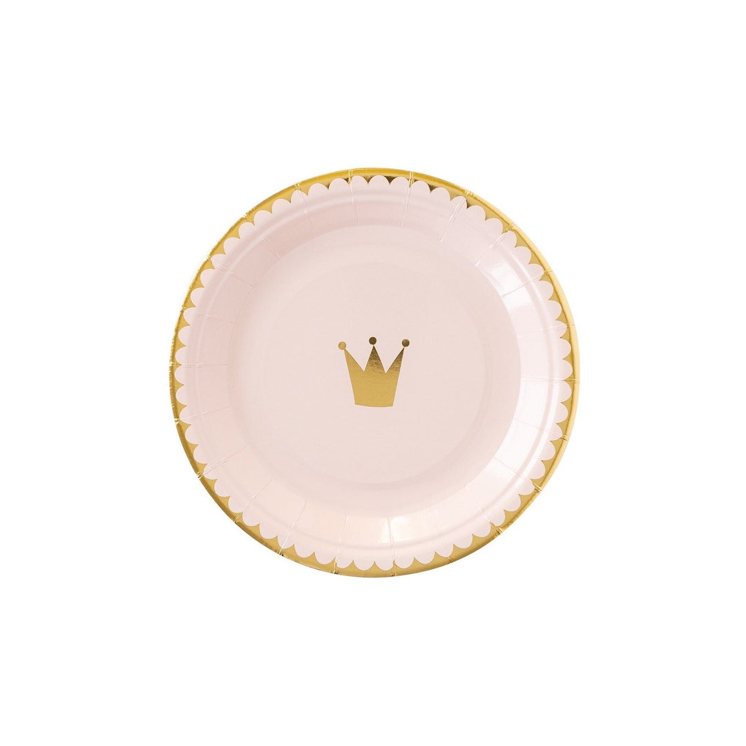Princess Crown Plates Princess Birthday Party Decorations, Fairytale ...