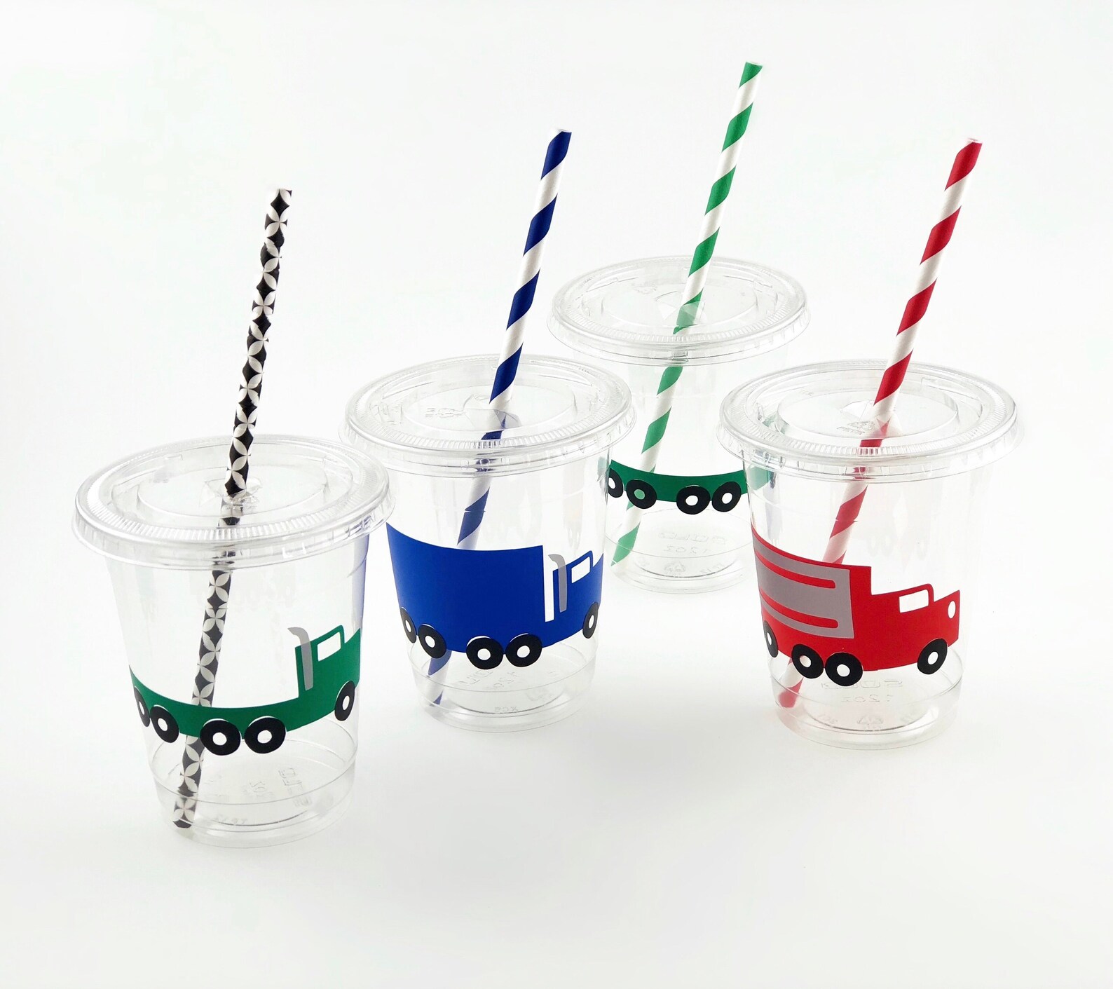 Party Cups Big Rig Party Truck Birthday Transportation - Etsy