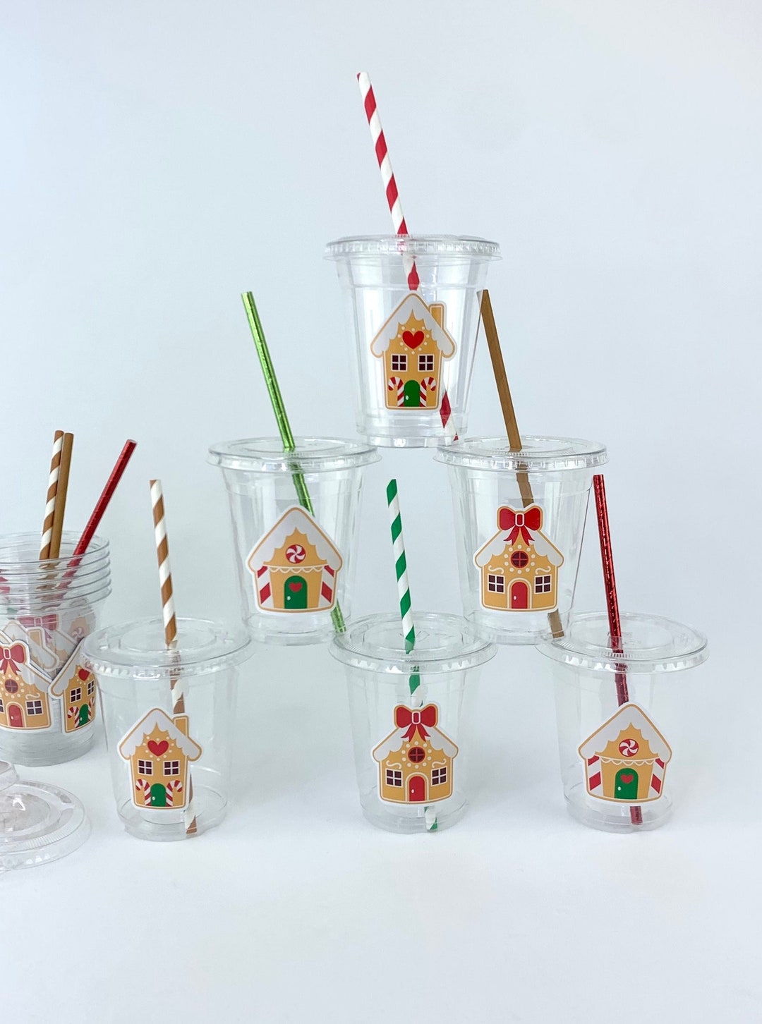 Gingerbread House Party Cups - Gingerbread Birthday Favors, Disposable ...