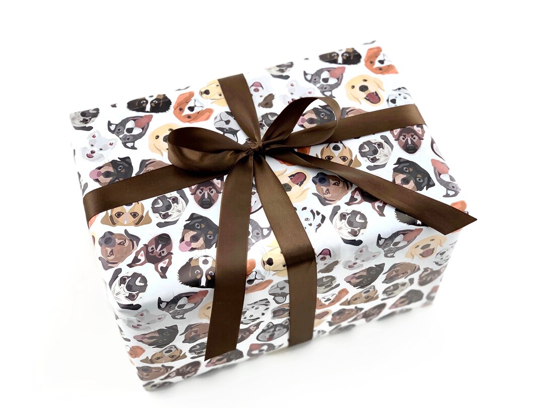 Dog Wrapping Paper - Puppy Wrapping Paper, Christmas Wrapping Paper ...