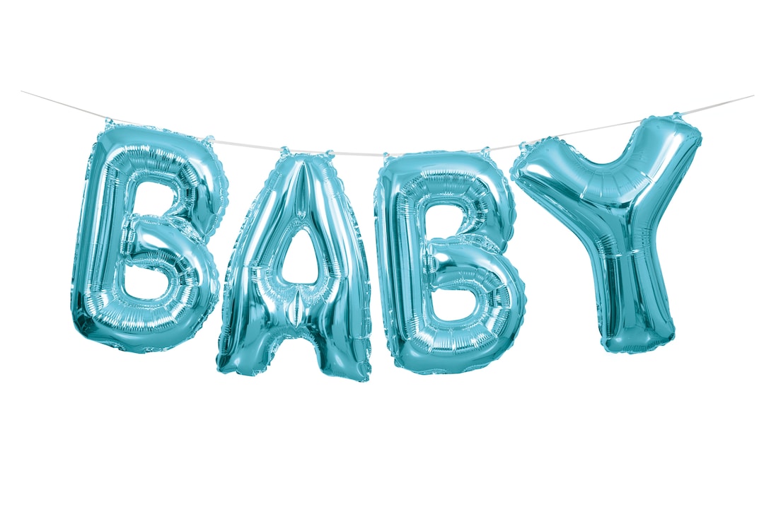 Blue Baby Balloon Banner - Boy Baby Shower, Boy Baby Balloon, Baby ...