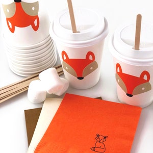 Fox Cups - Fox Party Cups, Fox Baby Shower, Fox Party Supplies ...