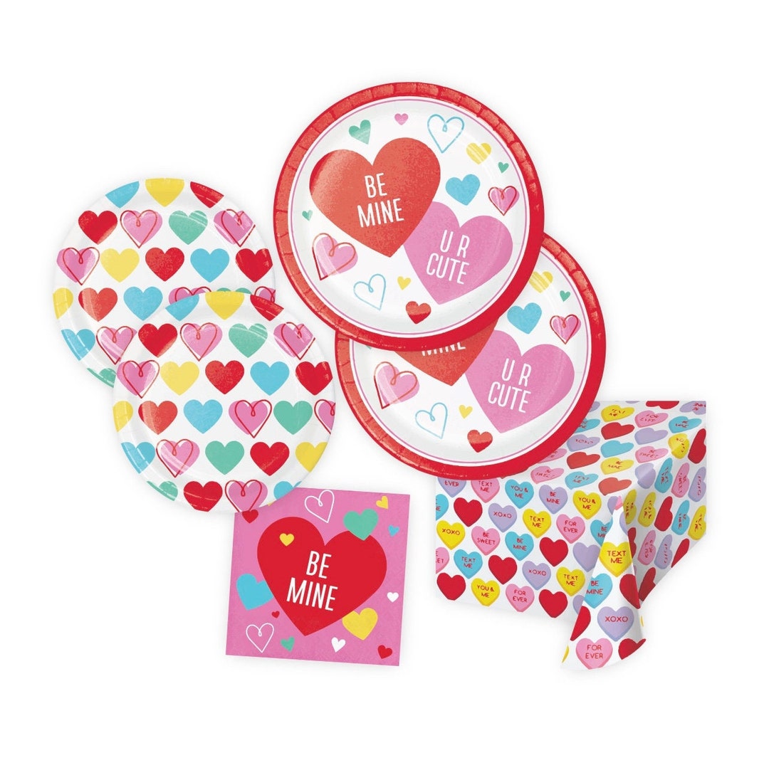 Valentines Day Party Pack - Valentines Day Plates, Valentines Day ...