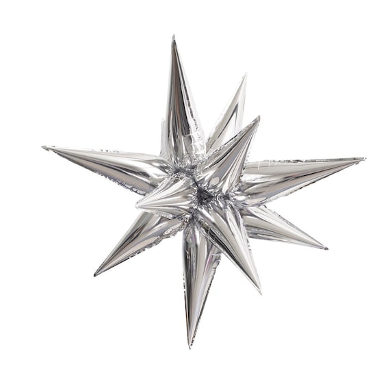 Silver Starburst Balloon Galaxy Party Silver Wedding | Etsy