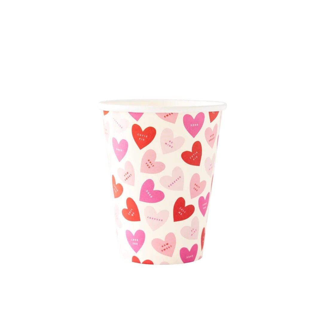 Conversation Hearts Cups - Valentine's Day Party Supplies, Kids ...