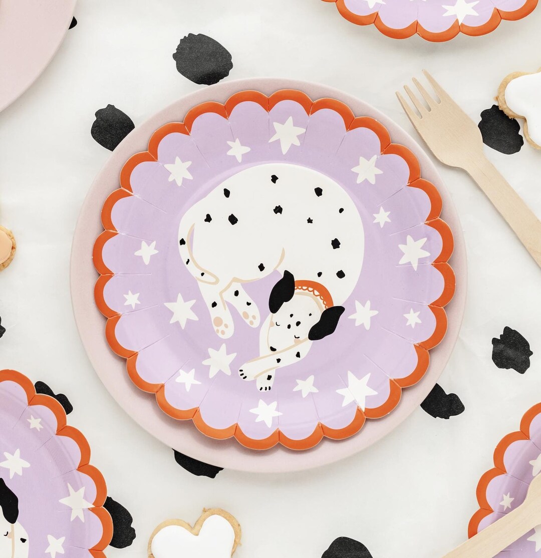 Dalmatian Cake Plates 6ct - Dog Dessert Plates, Paper Cake Plates ...