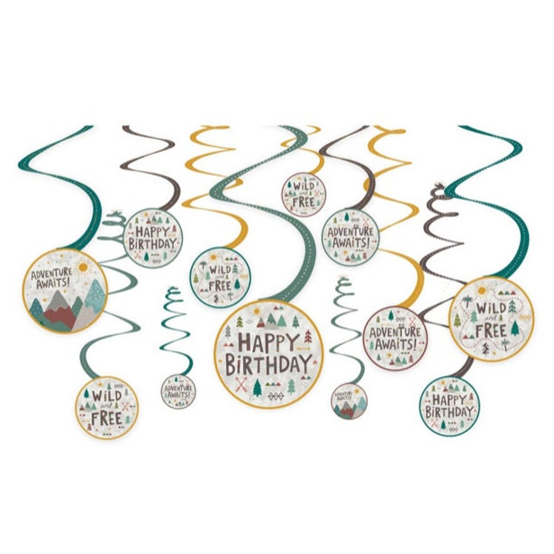 Adventure Party Decorations - Woodland Hanging Decorations, Wild One ...