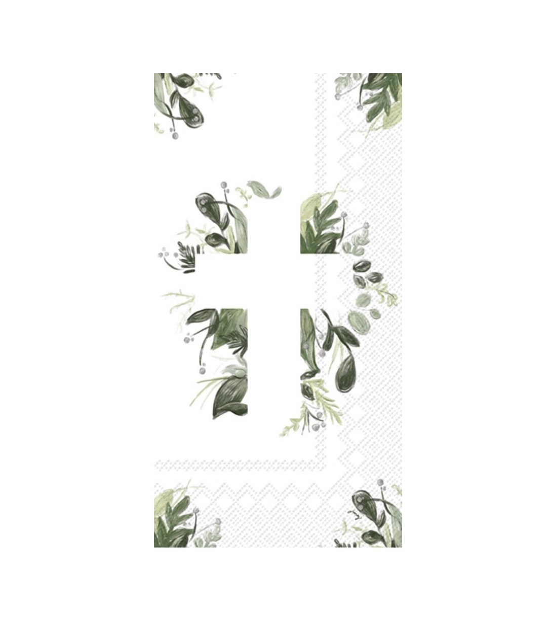 Greenery Cross Napkins - Communion Party Napkins, Easter Napkins, Baby ...
