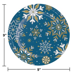 Snowflake Party Plates Winter Wonderland Party, Christmas Party ...