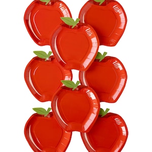 Red Apple Shaped Paper Plates 8ct - Back to School, 100 Days of School ...