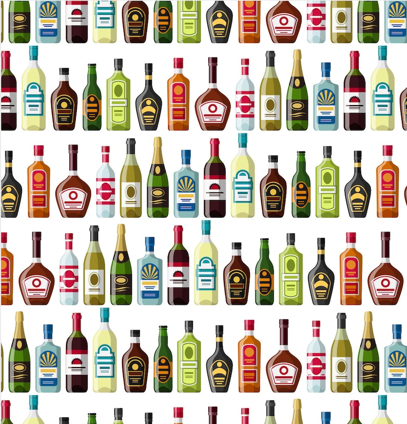 Alcohol Gift Wrap Funny Wrapping Paper Adult Birthday 21st - Etsy