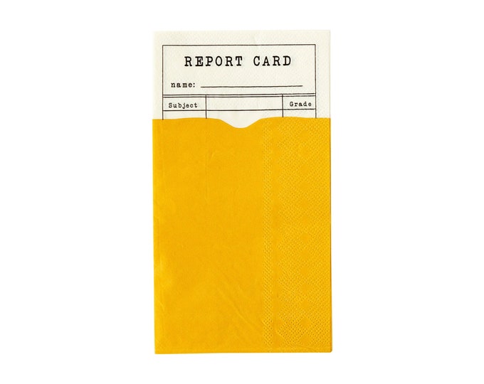 Report Card Napkins - Back to School Party, Last Day of School Party ...