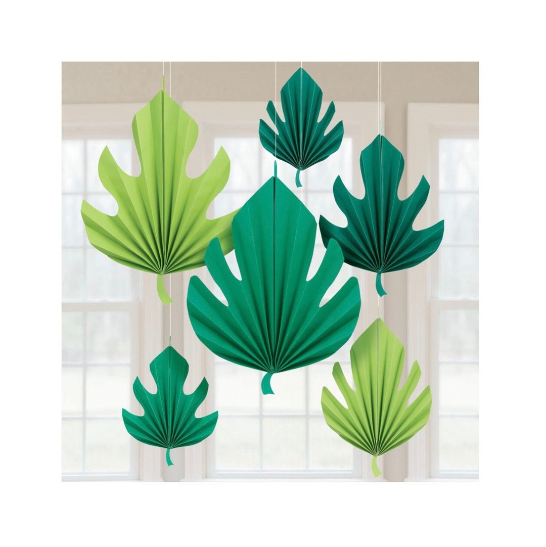 Palm Leaf Hanging Decorations - Tropical Party Decorations, Safari ...