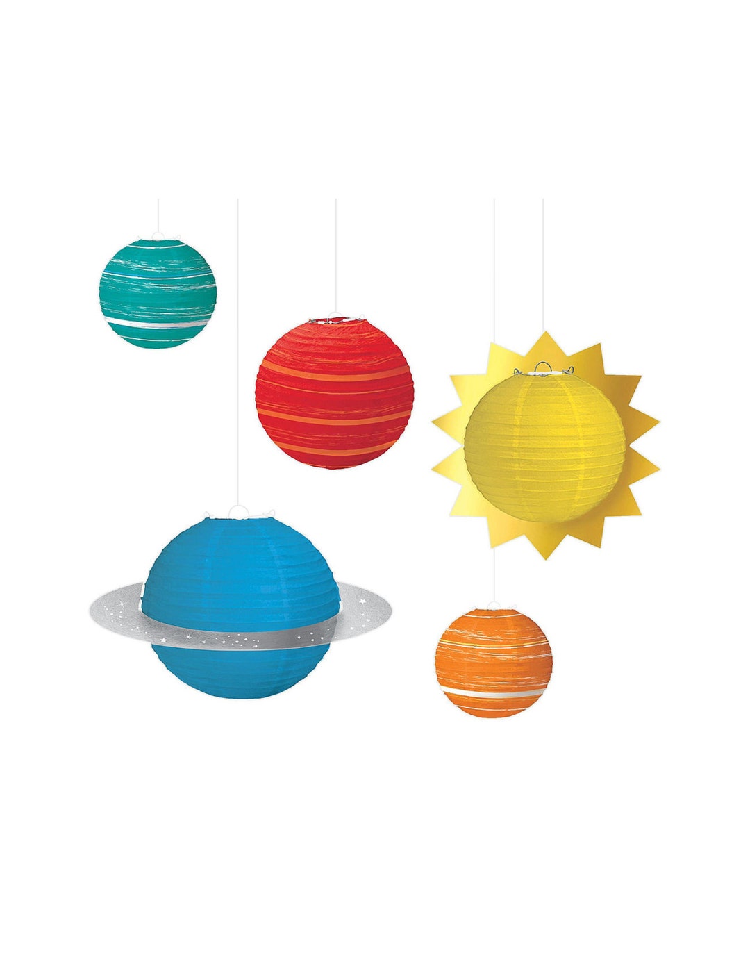 Planet Party Lanterns - Space Party, Space Birthday, Space Decorations ...