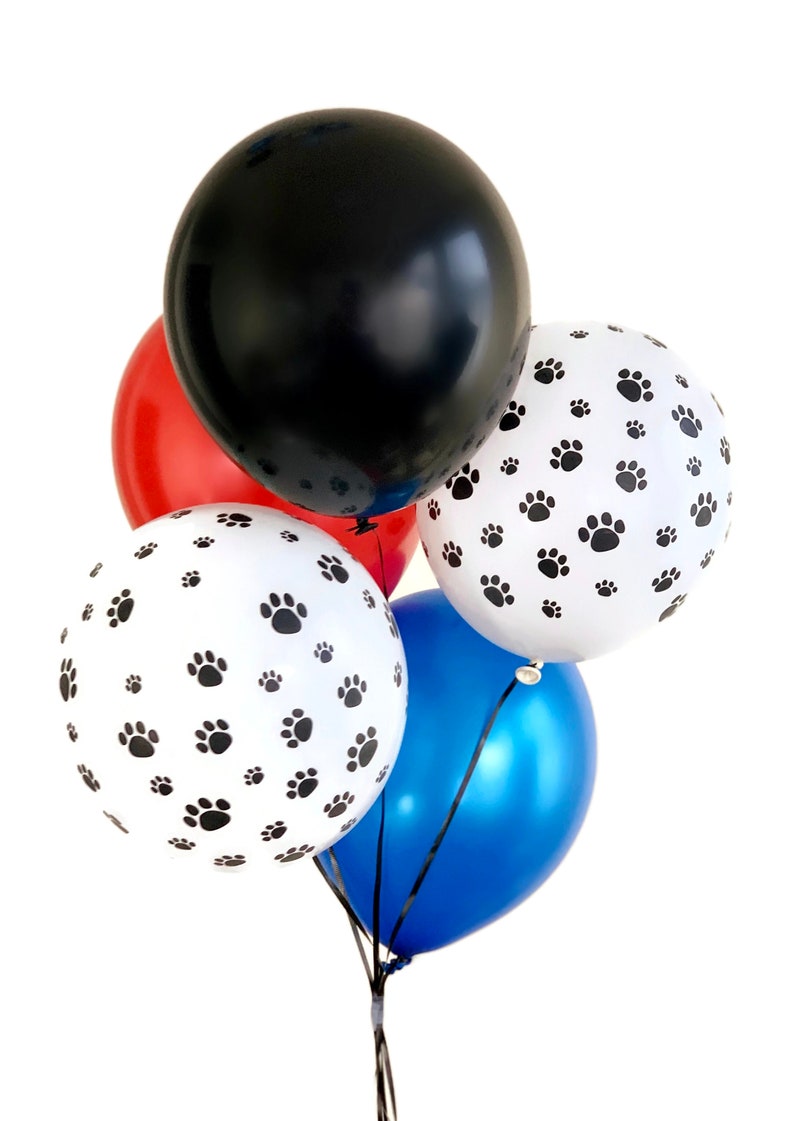 Paw Party Balloons - Dog Party, Dog Birthday, Pawprint Balloons, Dog ...