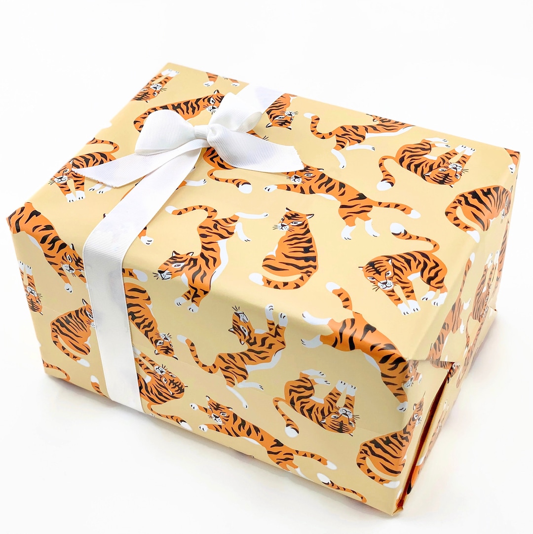 Tiger Wrapping Paper - Tiger Gift, Safari Animal Gift, Funny Gift Wrap ...