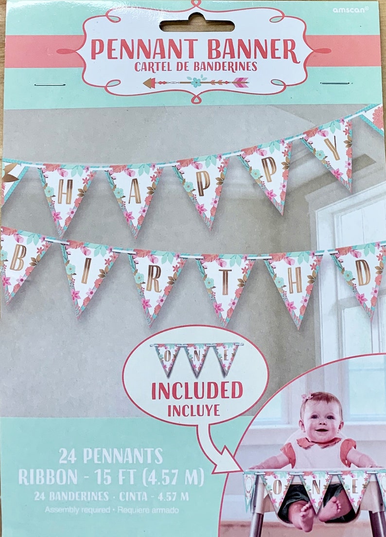 Boho Birthday Banner Bohemian Birthday Tribal Birthday - Etsy