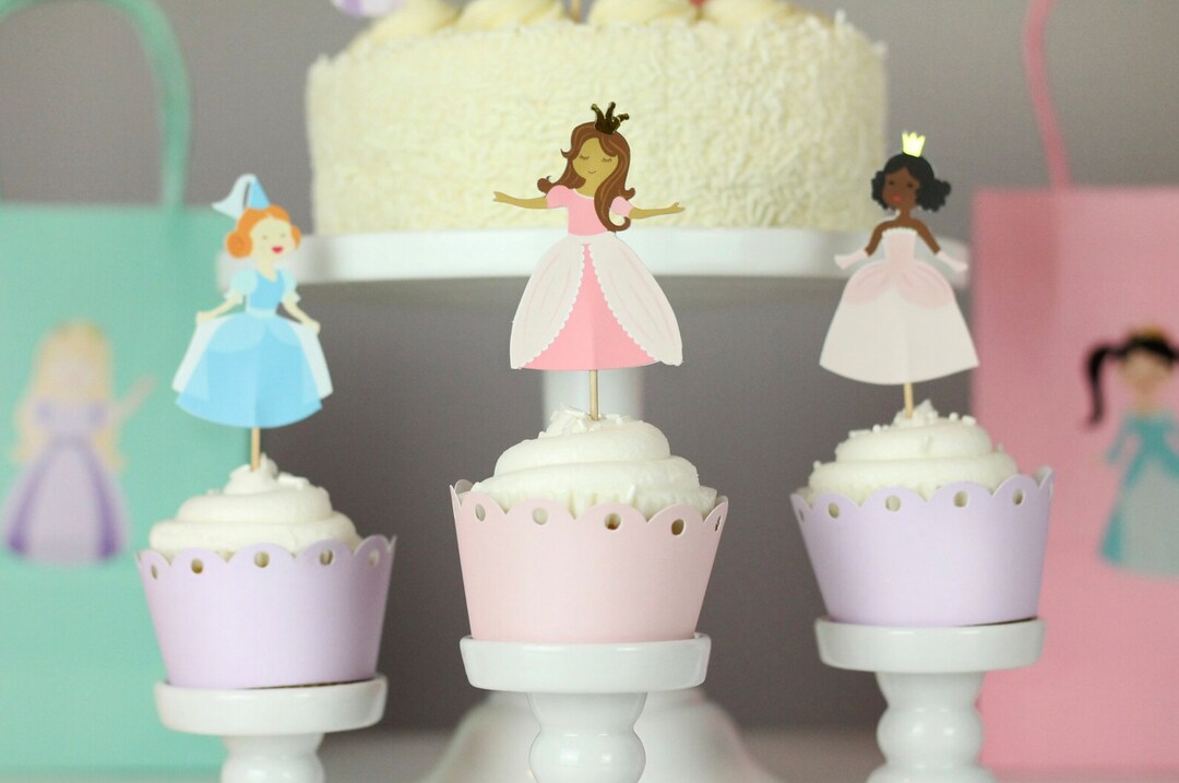 Princess Cupcake Decorating Kit - Princess Party Supplies, Princess ...