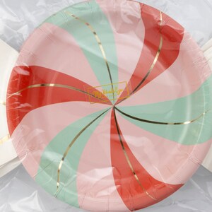 Peppermint Candy Plates - Candy Cane Christmas, Christmas Party ...