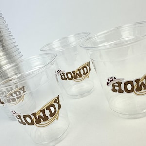 Cowboy Party Cups 24ct Howdy Hat Lasso Western Birthday Rodeo Baby ...