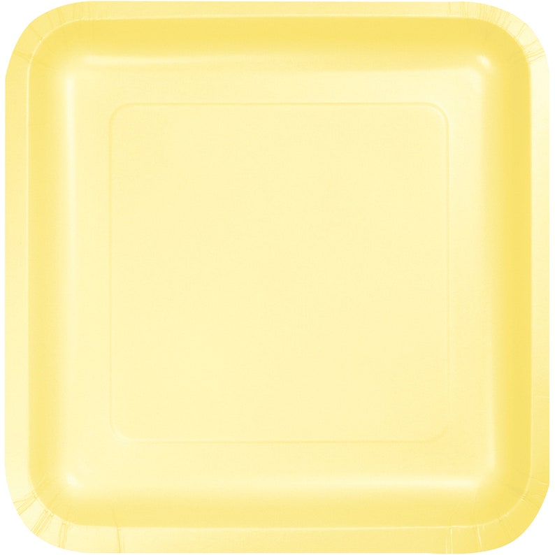 Yellow Paper Cake Plates 18ct - Bee Party, Baby Shower Supplies, Pastel ...