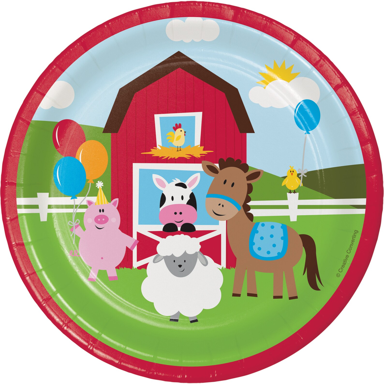 7" Farm Party Plates - Barnyard Birthday, Farm Birthday Party, Barnyard ...