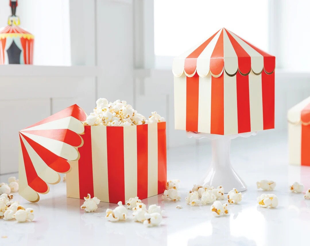 Carnival Tent Favor Boxes - Carnival Birthday Decorations, Circus Tent ...