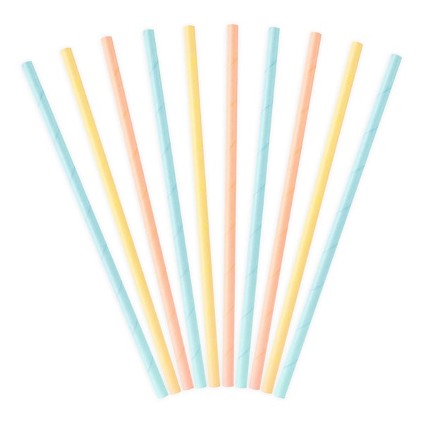 Pastel Paper Straw - Etsy