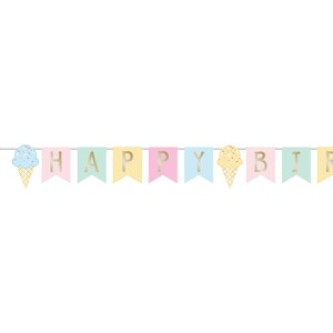 Ice Cream Birthday Banner - Ice Cream Birthday Decorations, Ice Cream ...