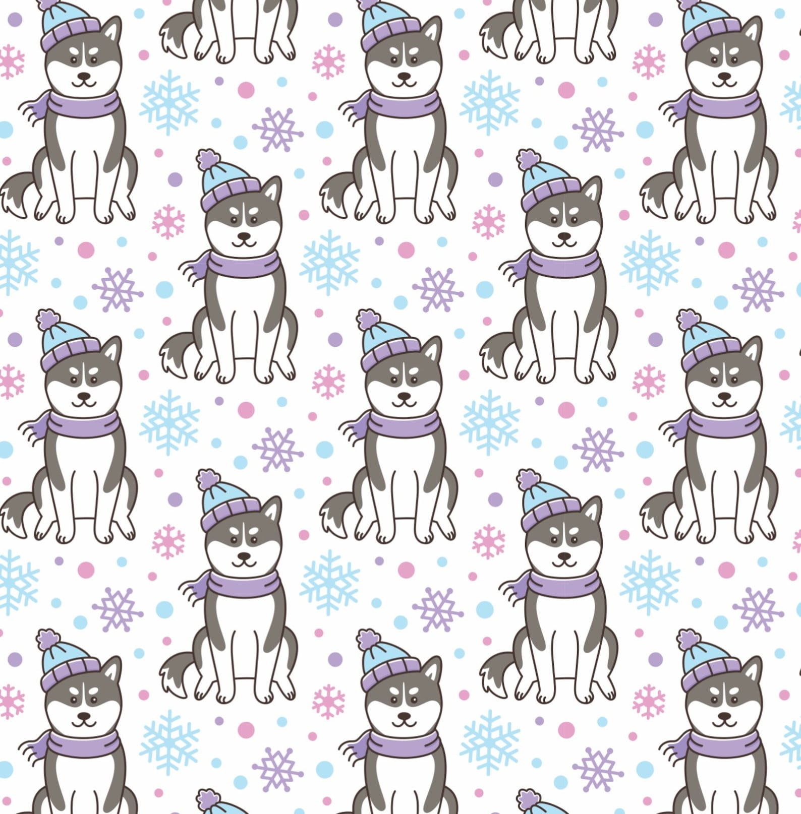 Husky Wrapping Paper - Dog Wrapping Paper, Puppy Wrapping Paper, Dog ...