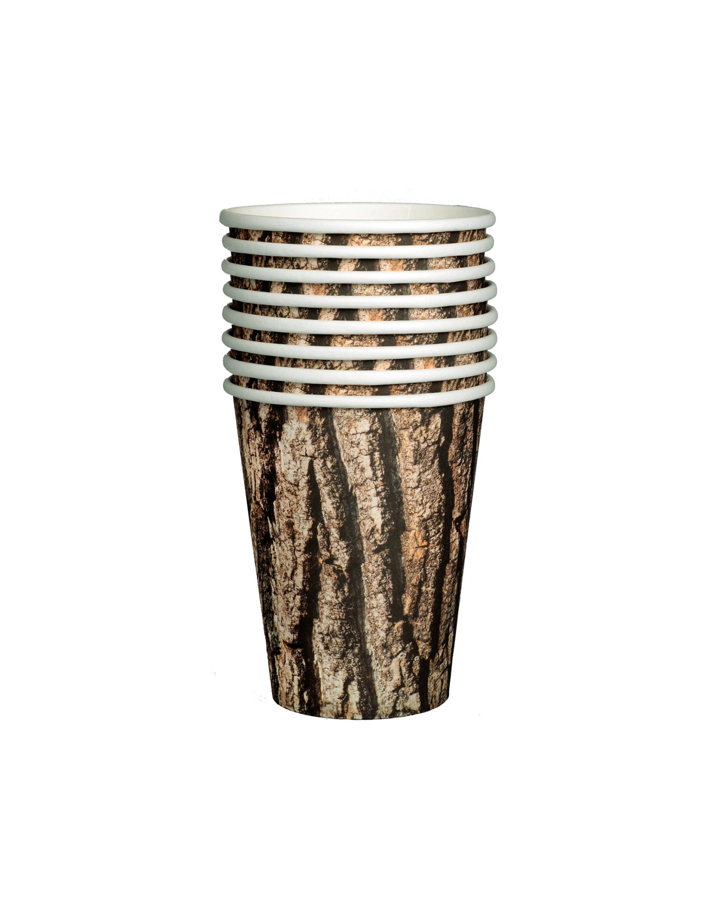 Tree Bark Cups Lumberjack Party Rustic Wood Grain Cups | Etsy