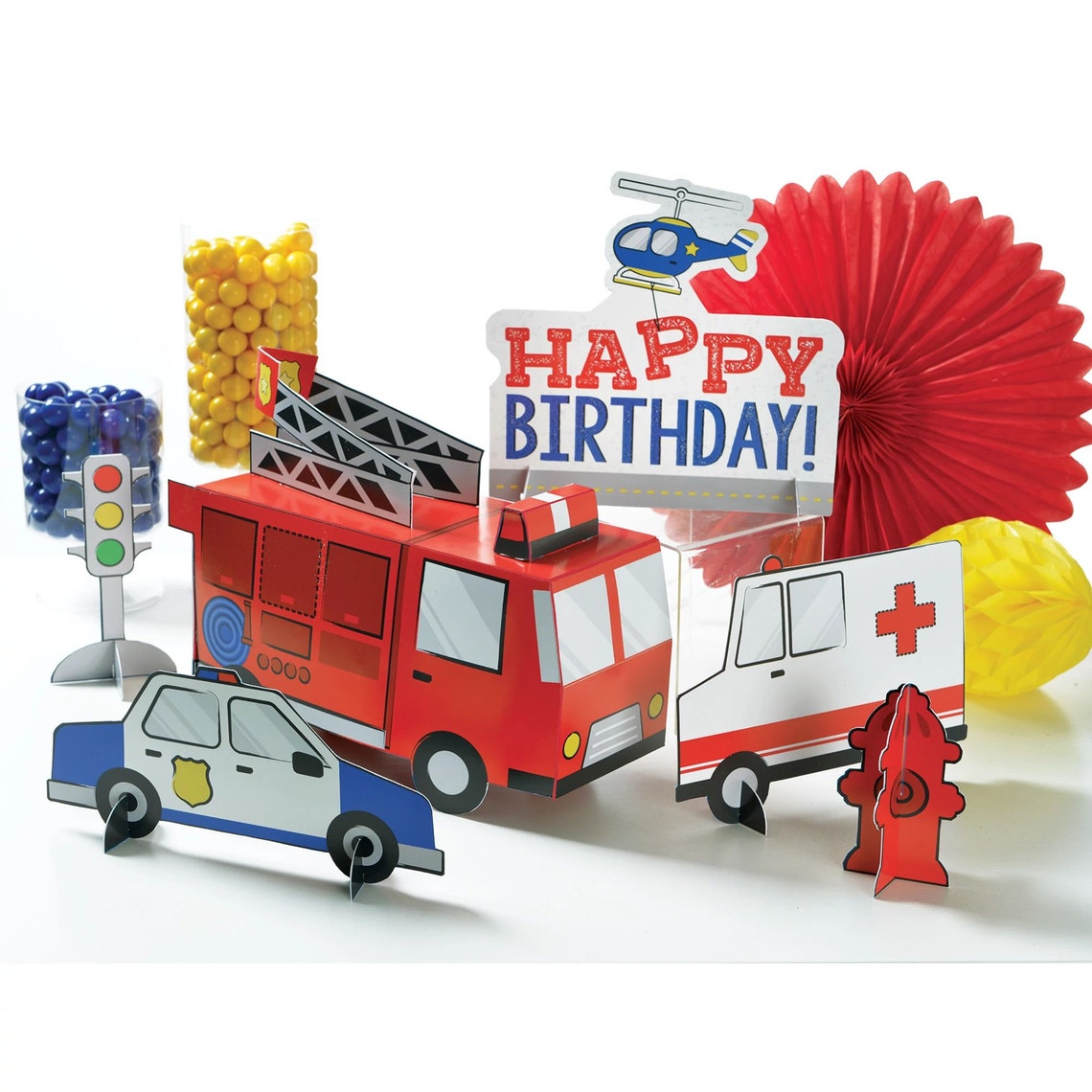 First Responders Party Centerpiece First Responders Birthday - Etsy