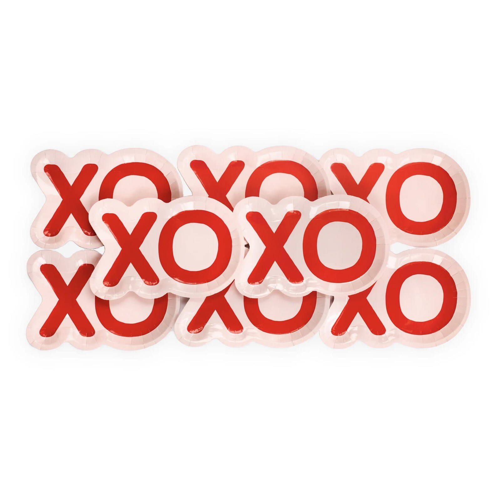 XOXO Party Plates - Valentines Day Paper Plates, Valentine Bachelorette ...