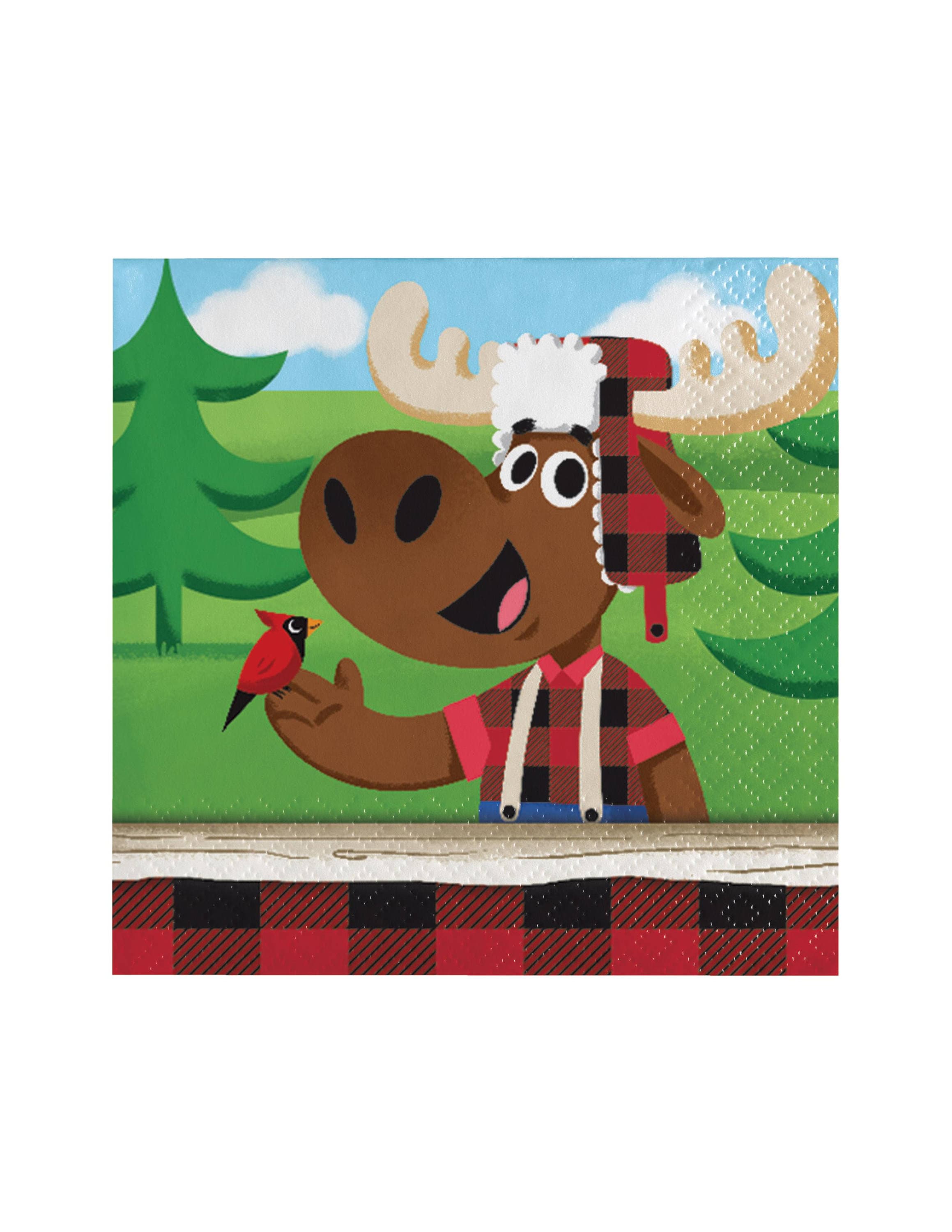 Moose Beverage Napkins Lumberjack Party Moose Baby Shower | Etsy