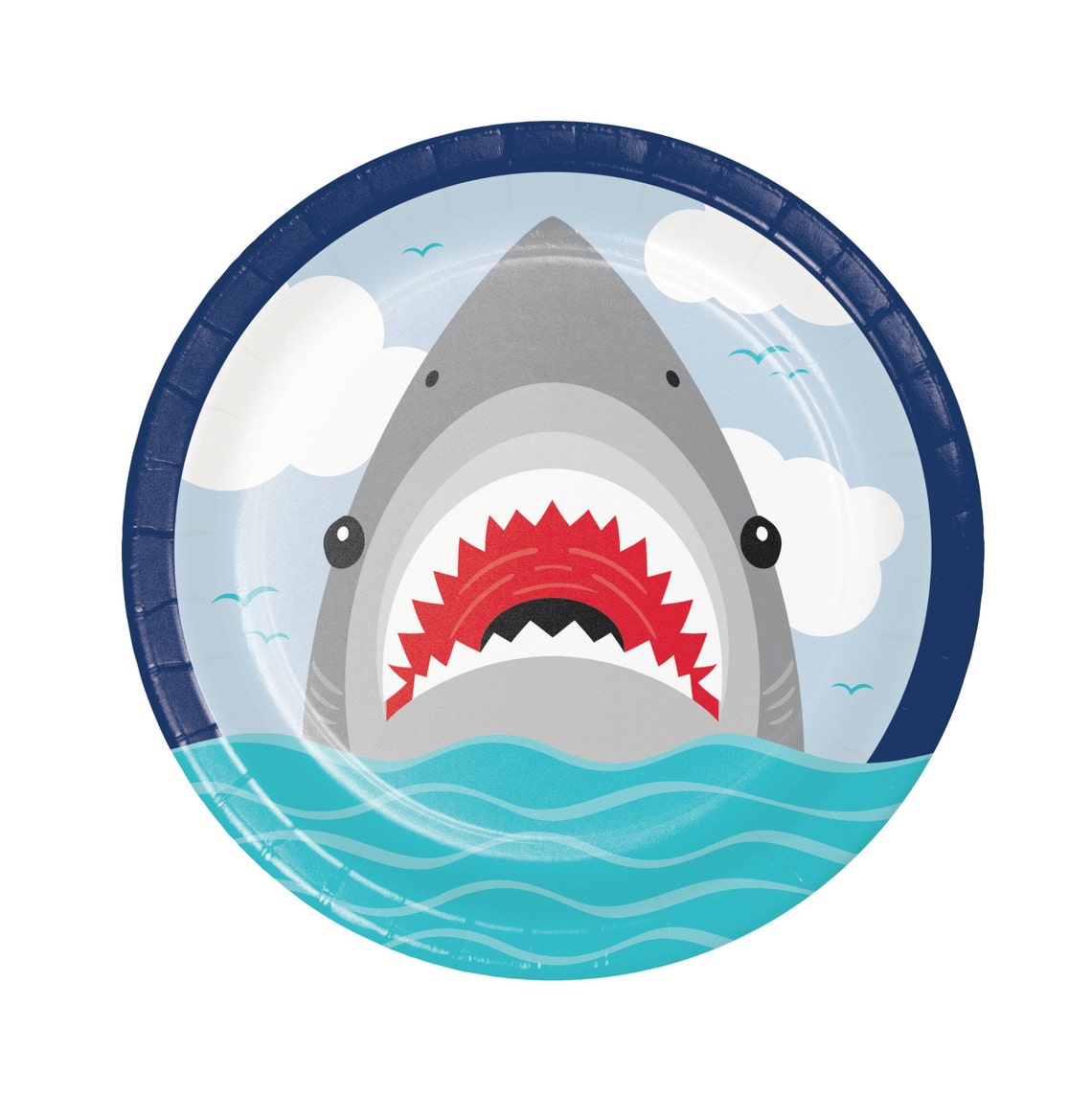 9 Shark Plates Shark Party Plates Shark Party - Etsy