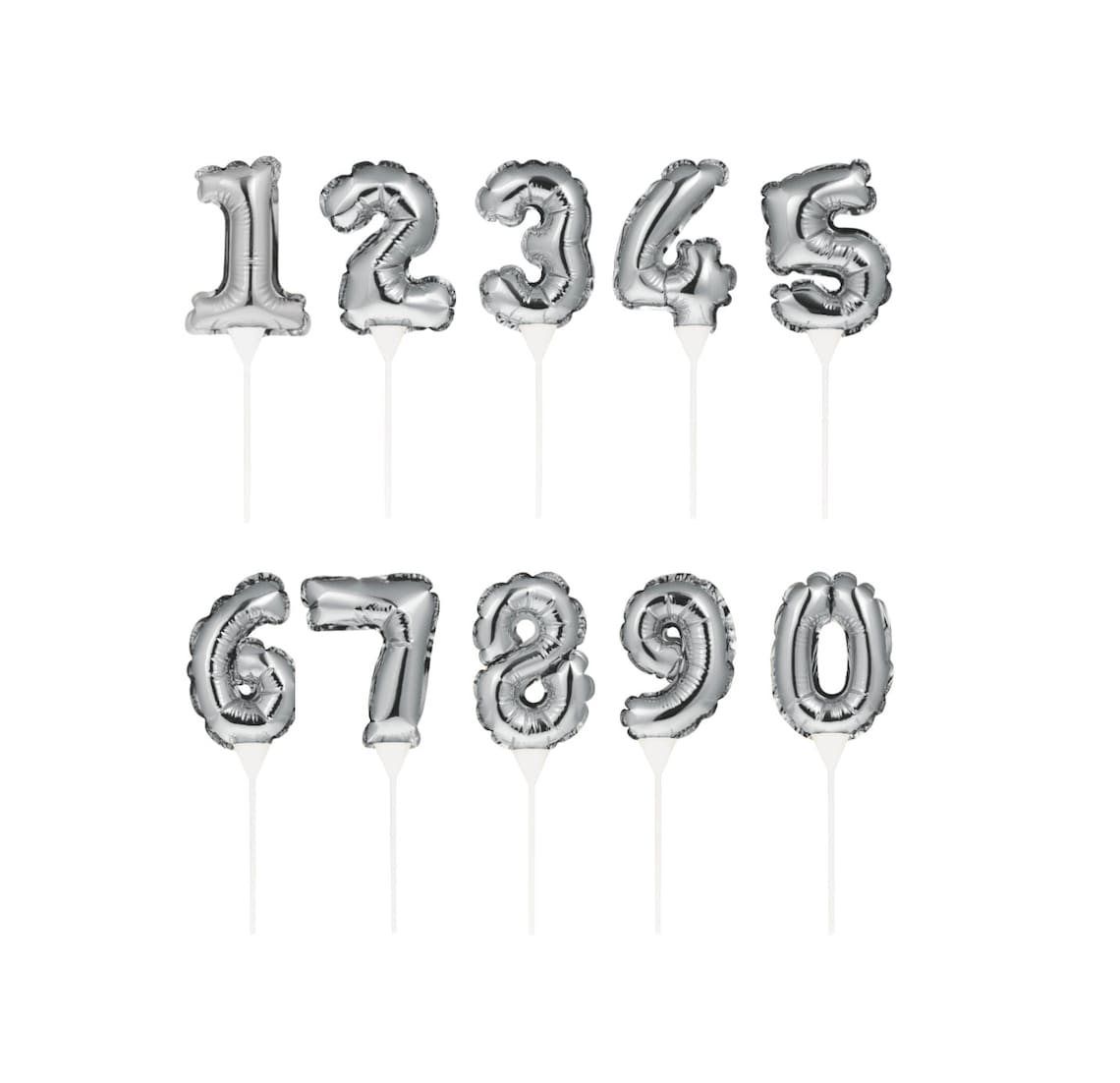 Balloon Cake Topper Birthday Cake Topper Silver Balloon - Etsy