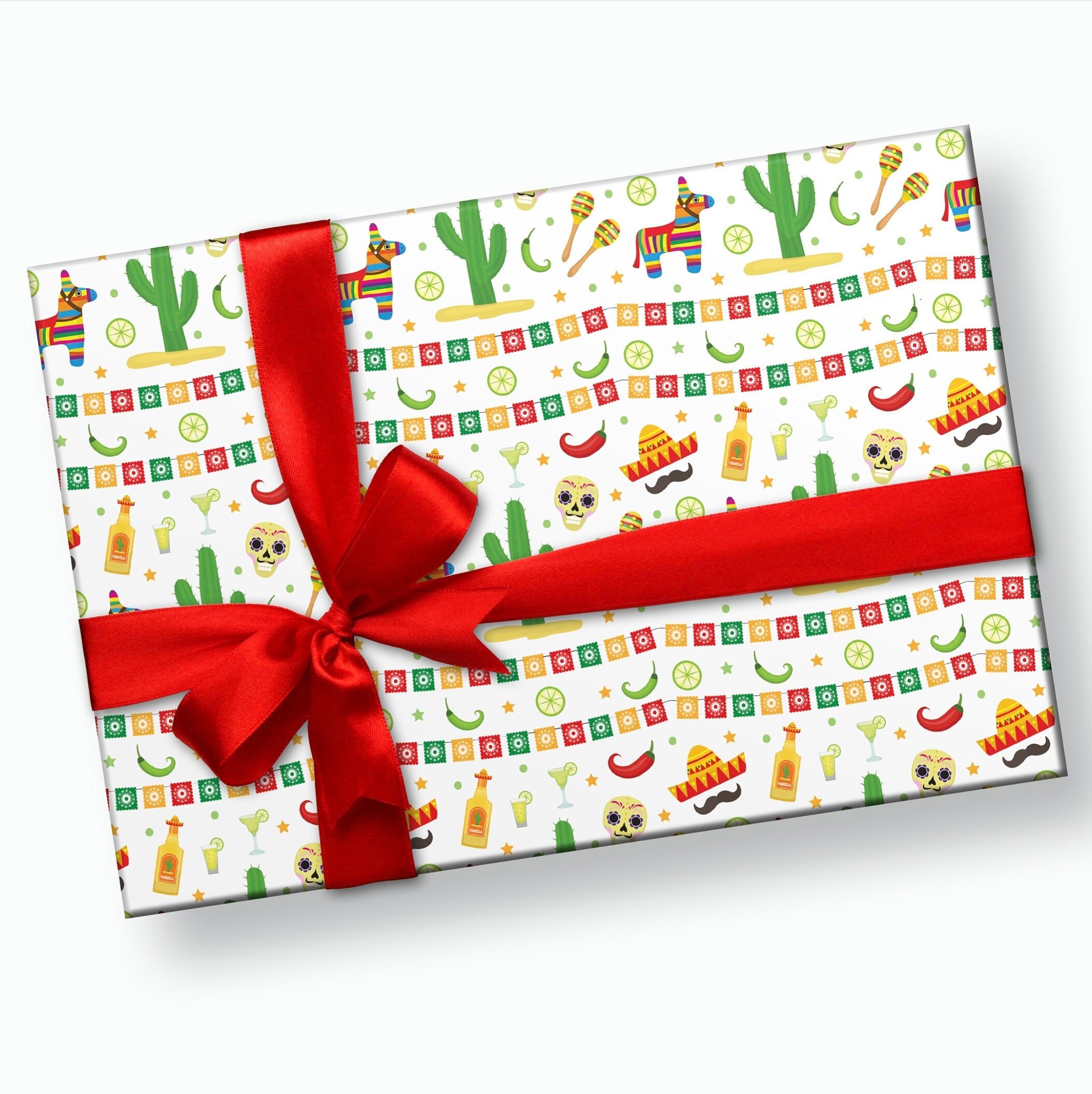 Fiesta Gift Wrap Fiesta Wrapping Paper Fiesta Birthday - Etsy