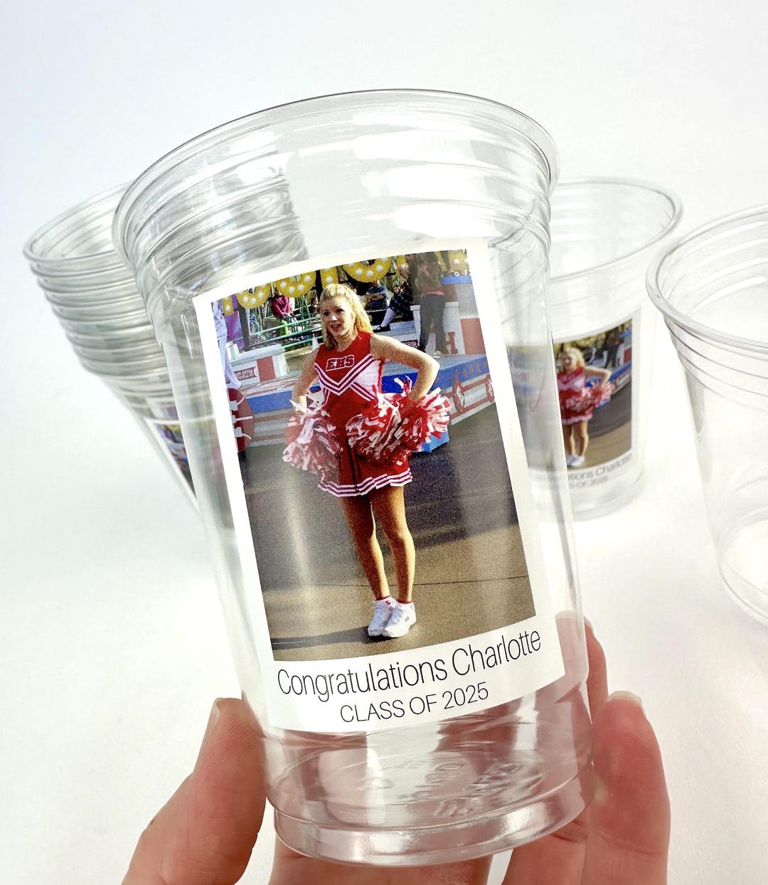 Personalized Photo Party Cups - 16oz Custom Plastic Cups With Picture ...