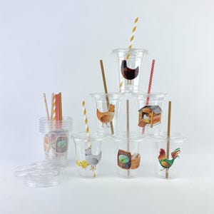 Chicken Coop Party Cups 12ct - Farm Birthday Party Supplies, Hen ...