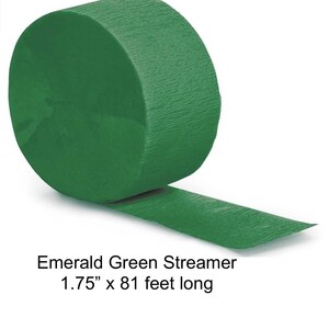 Emerald Green Crepe Paper Streamer Roll for Party Decor, Backdrops, DIY ...