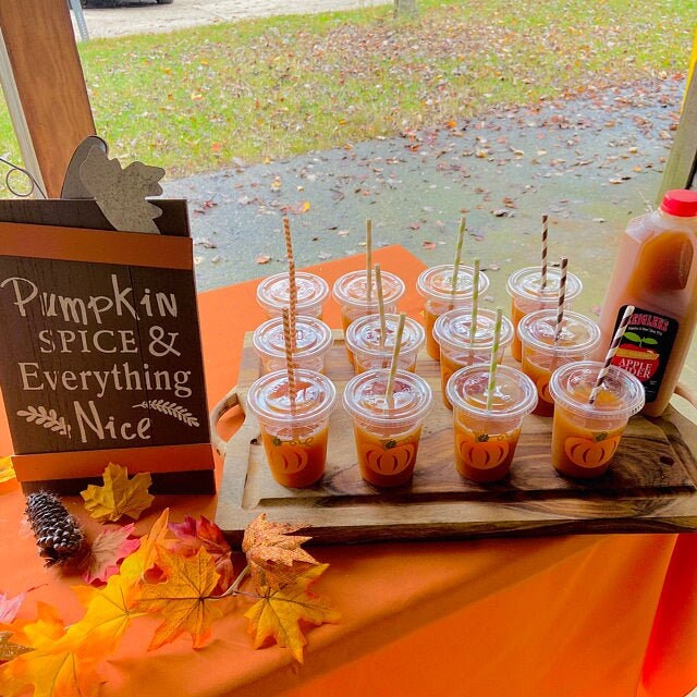 Orange Pumpkin Cups Pumpkin Party Thanksgiving Party | Etsy